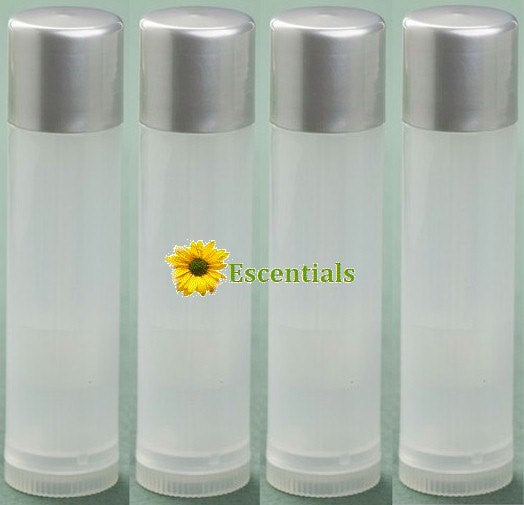 Natural Lip Balm Tubes w/ Silver Caps - 10 Pack – Escentials Oils and ...