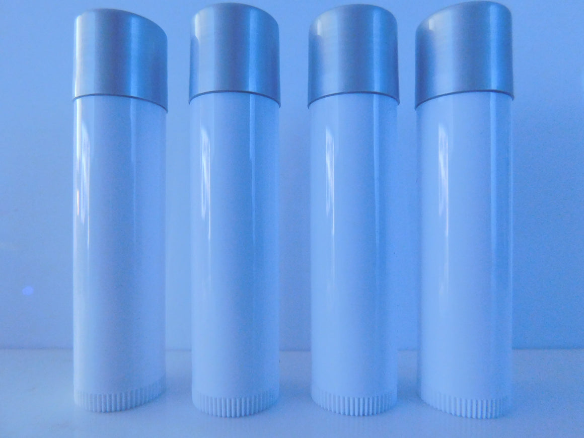 Natural Lip Balm Tubes w/ Silver Caps - 10 Pack – Escentials Oils and ...